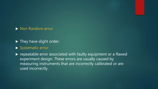 Statistical analysis & errors (lecture 3) | PPTX