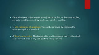 Statistical analysis & errors (lecture 3) | PPTX