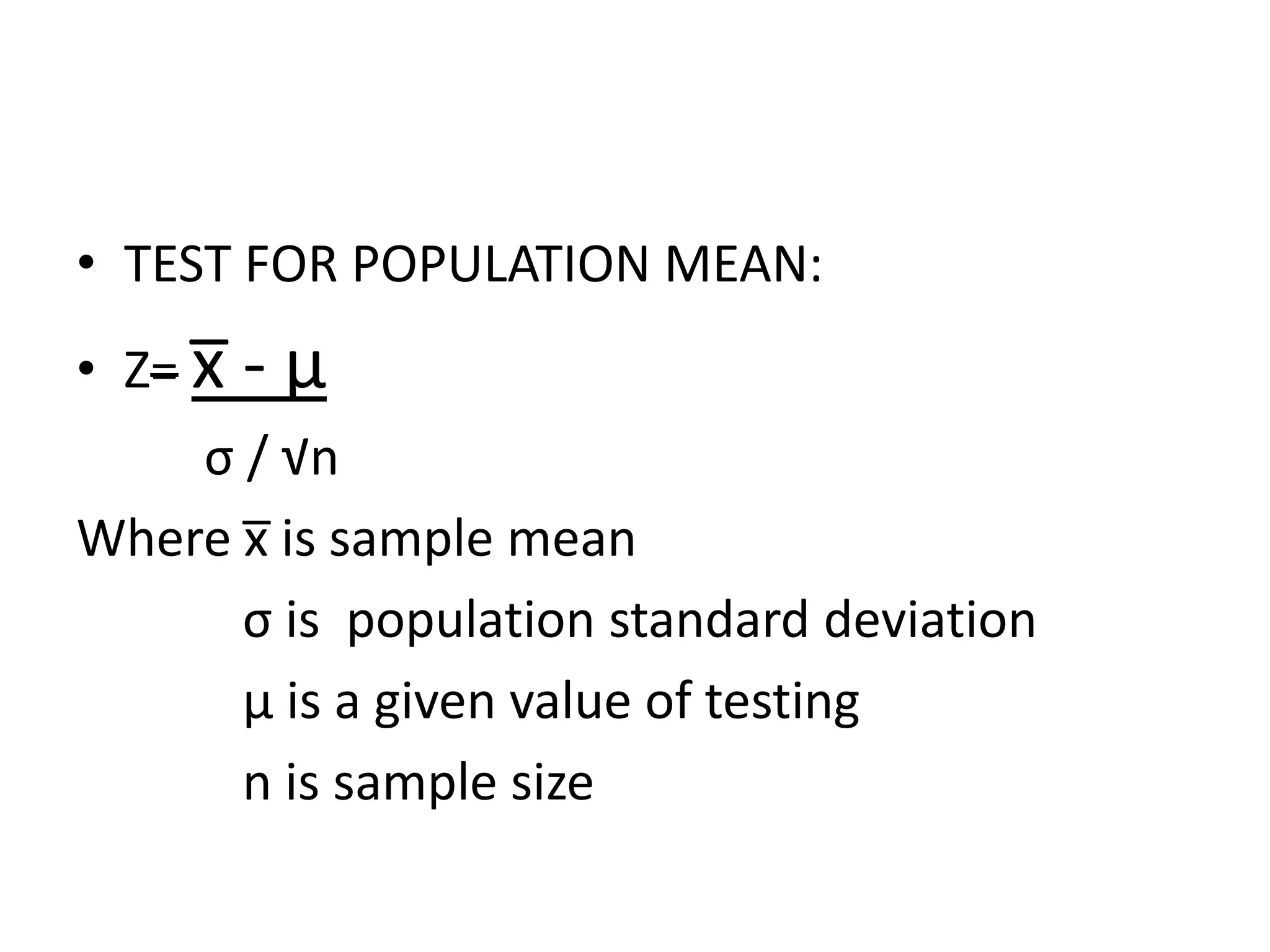 Statistical analysis for large sample | PPTX
