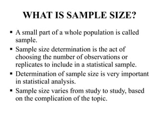 Statistical analysis for large sample | PPT