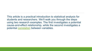 statistical analysis gr12.pptx lesson in research | PPT
