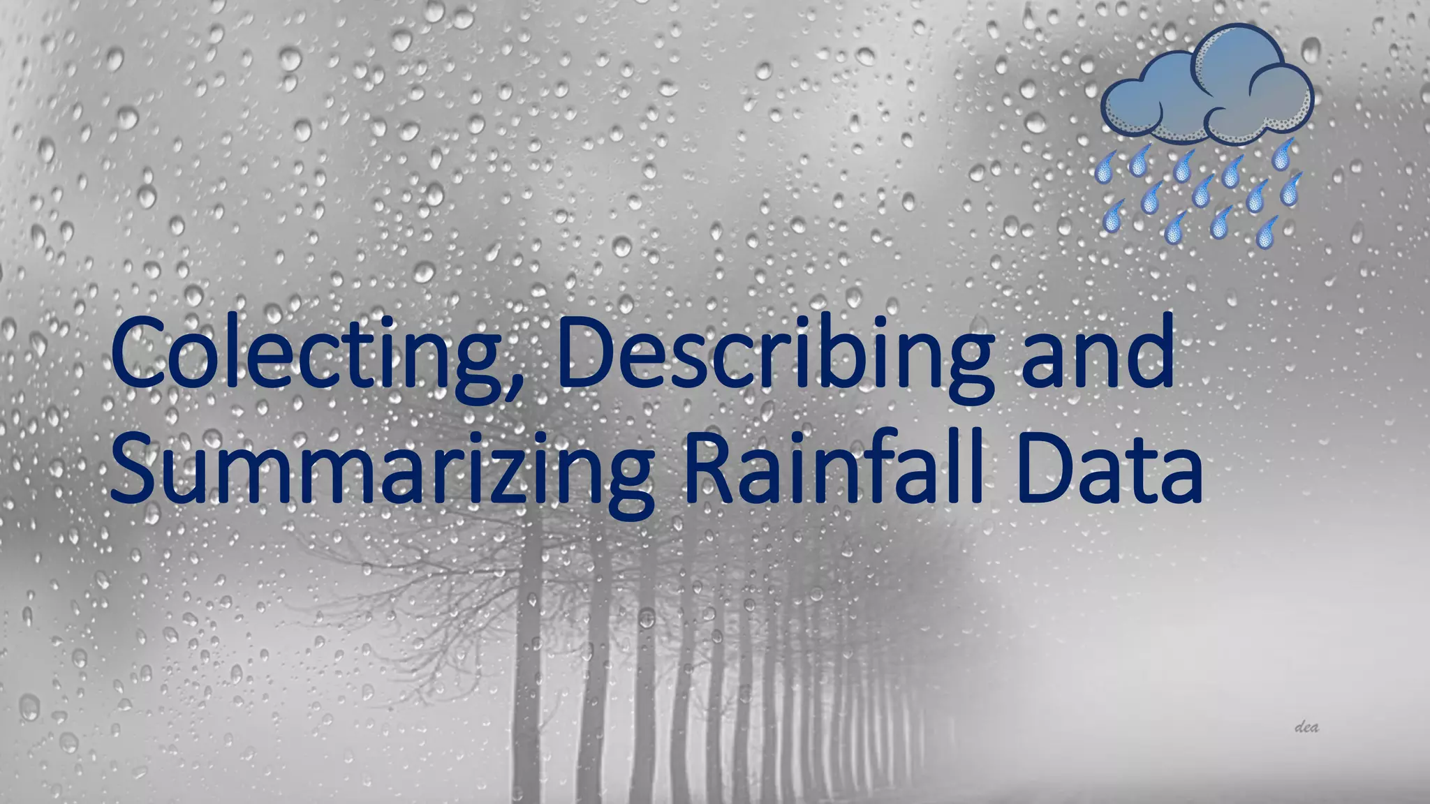 Statistical analysis of rainfall data | PDF