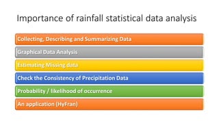 Statistical analysis of rainfall data | PDF