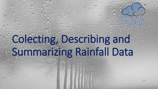 Statistical analysis of rainfall data | PDF