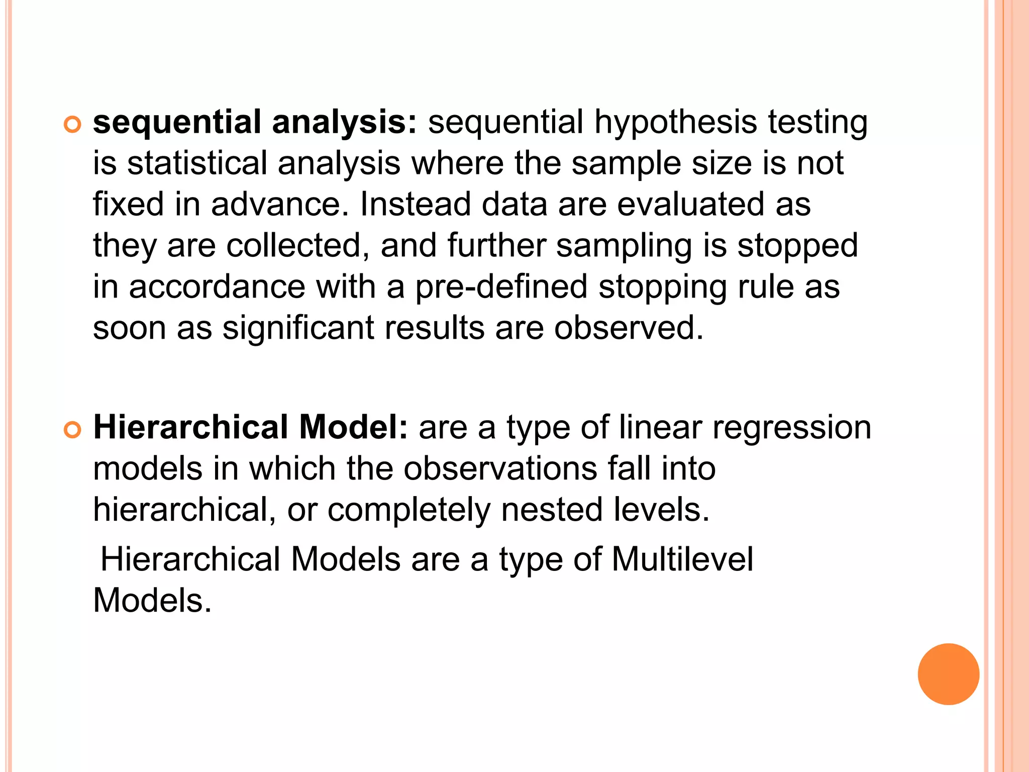 Statistical analysis of clinical data | PPTX