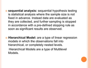 Statistical analysis of clinical data | PPTX