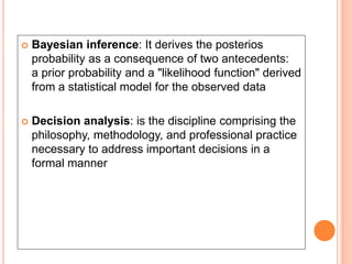 Statistical analysis of clinical data | PPTX