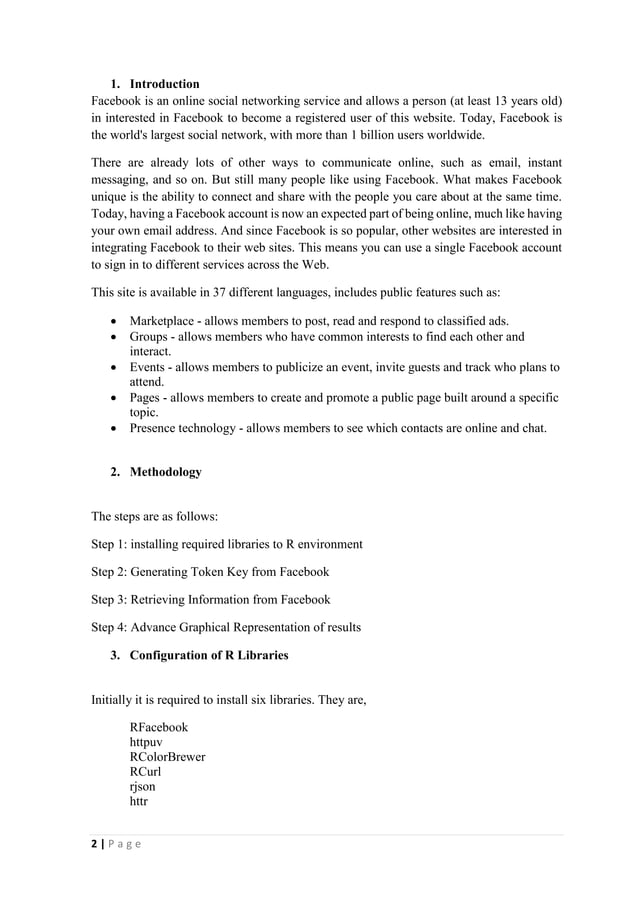 Statistical analysis of facebook using r | PDF | Social Networking | Internet