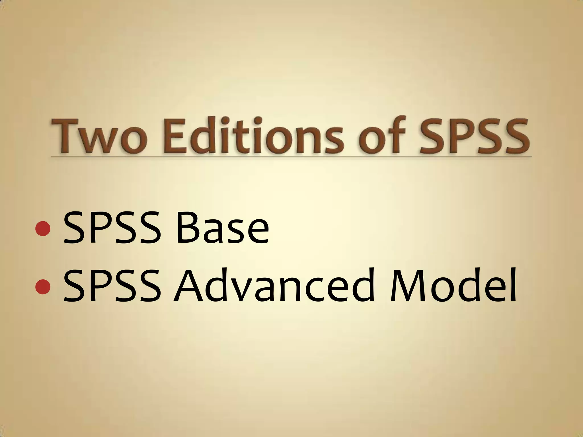 Statistical analysis using spss | PPTX