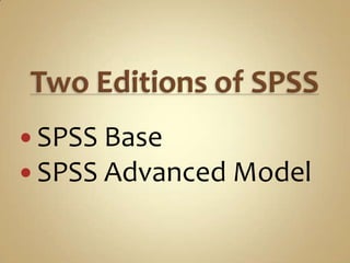 Statistical analysis using spss | PPTX