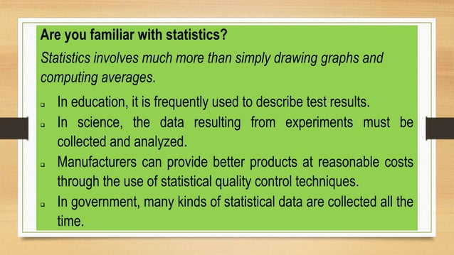 Statistical and Non-Statistical Question.pptx | Educational Assessment | Education