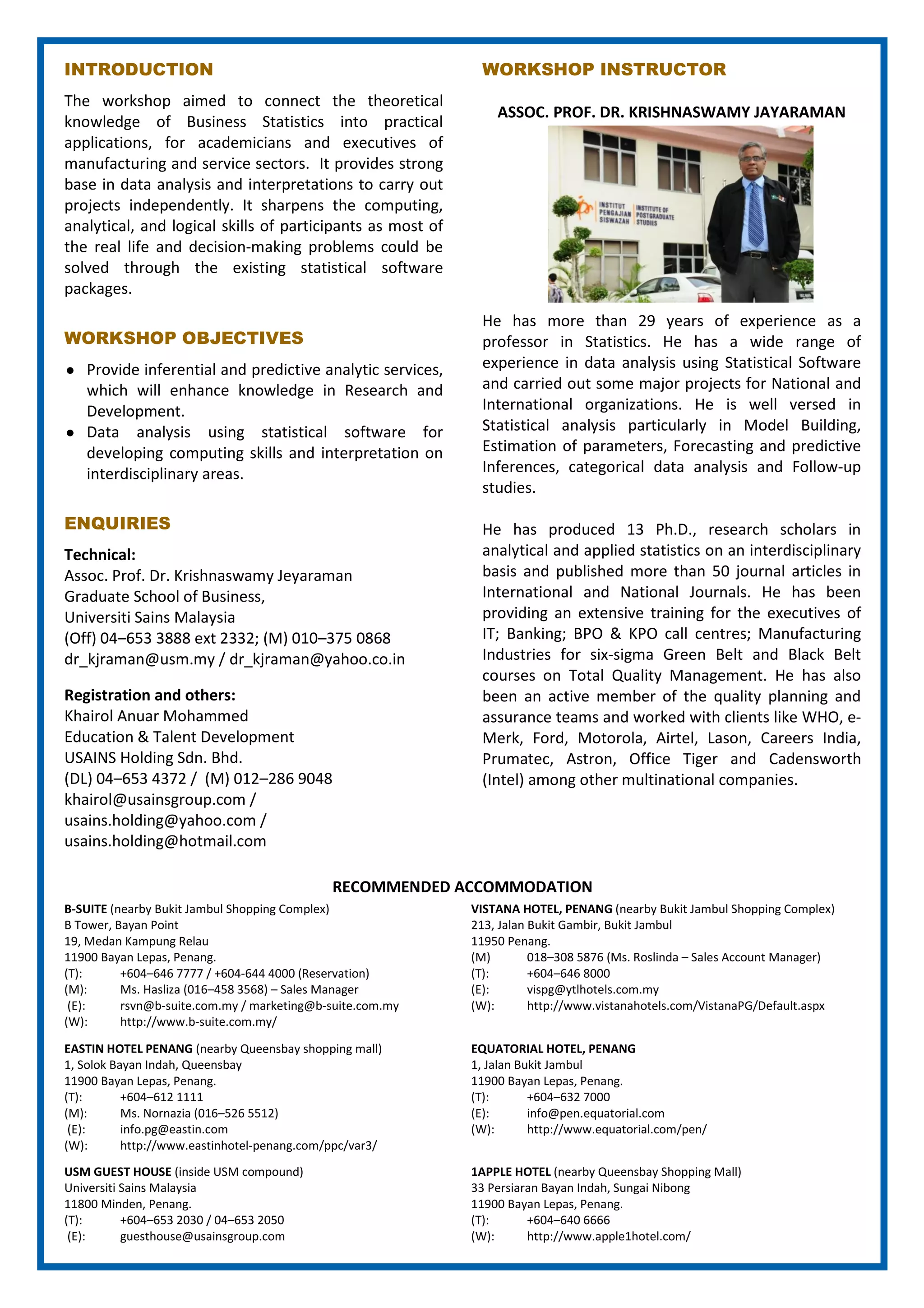 STATISTICAL APPLICATION TRAINING PROGRAM | PDF | Computer Software and Applications | Computing