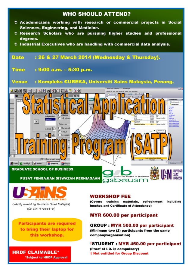 STATISTICAL APPLICATION TRAINING PROGRAM | PDF | Computer Software and ...