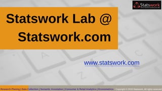 Statistical Data Analysis | Data Analysis | Statistics Services | Data Collection - Statswork | PPTX