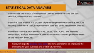 Statistical Data Analysis | Data Analysis | Statistics Services | Data Collection - Statswork | PPTX