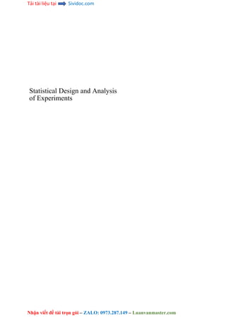 Statistical Design and Analysis of Experiments.doc