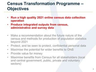 Statistical design for the 2021 Census | PPT