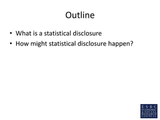 Statistical discolosure control | PDF