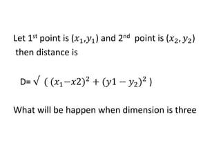 Different kind of distance and Statistical Distance | PPTX