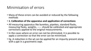 Statistical evaluation of Analytical data | PPTX