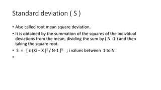 Statistical evaluation of Analytical data | PPTX