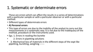 Statistical evaluation of Analytical data | PPTX