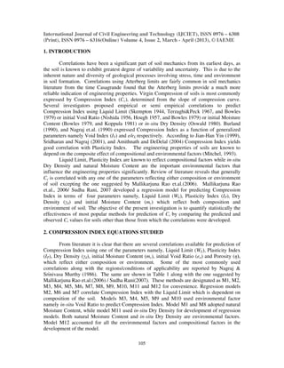 Statistical evaluation of compression index equations | PDF