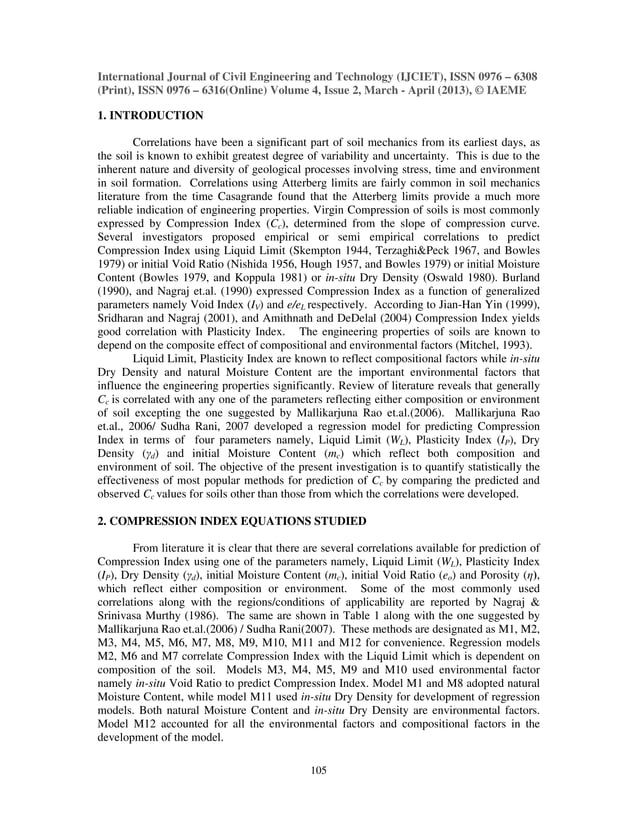 Statistical evaluation of compression index equations | PDF