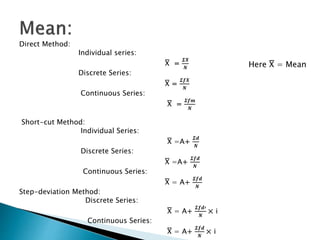 Statistical formulas | PPTX