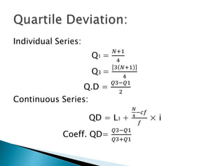 Statistical formulas | PPTX