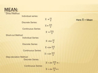 Statistical formulas | PPT