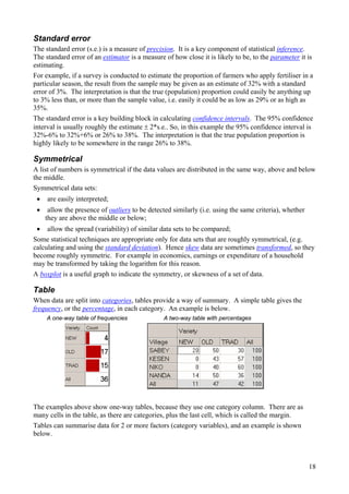 Statistical glossary | PDF