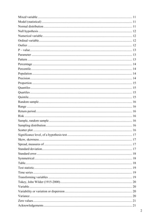 Statistical glossary | PDF