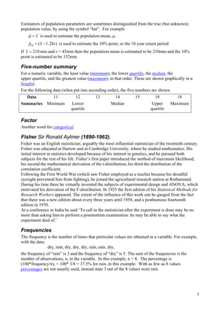 Statistical glossary | PDF