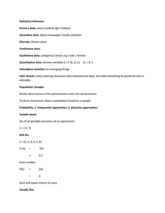 Statistical inference | PDF