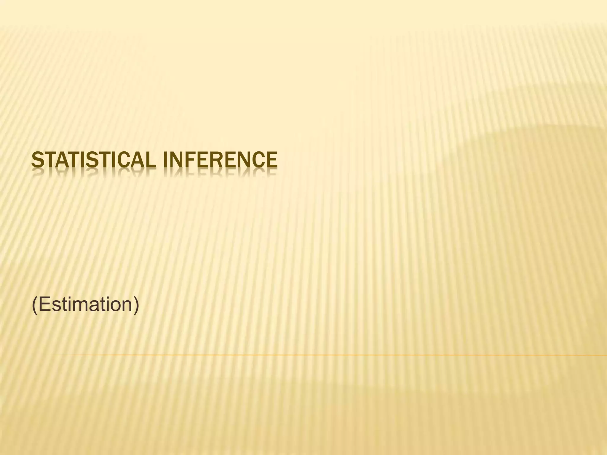 Statistical inference | PPTX