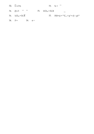 Statistical inference formulasheet | DOC