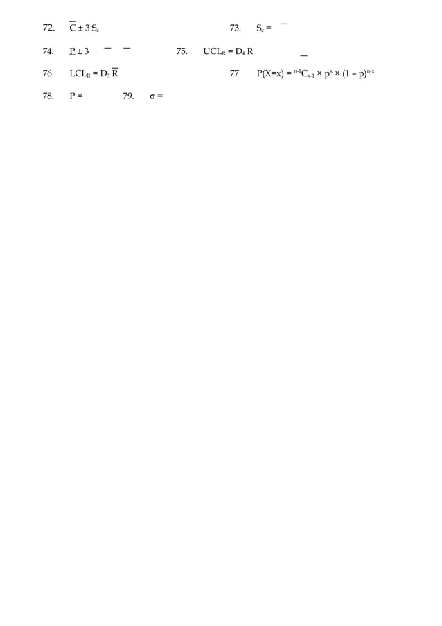 Statistical inference formulasheet | DOC