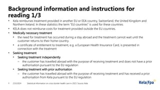 Statistics on cross-border healthcare 2023 | PPTX