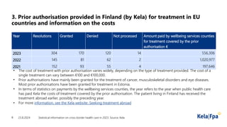 Statistics on cross-border healthcare 2023 | PPTX