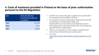 Statistics on cross-border healthcare 2023 | PPTX