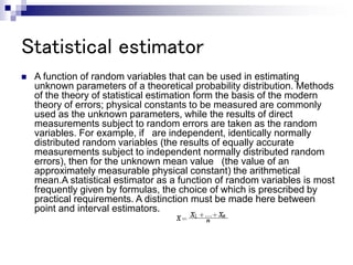 statistical estimation | PPT