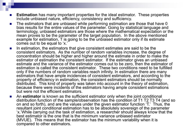 statistical estimation | PPT