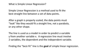 Simple Linear Regression: Step-By-Step | PPTX