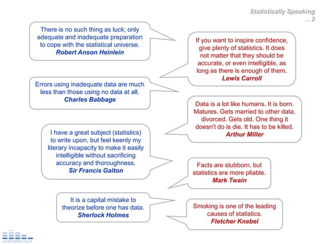 Statistically speaking | PPT
