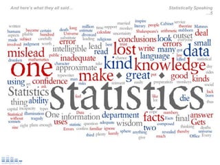 Statistically speaking | PPT