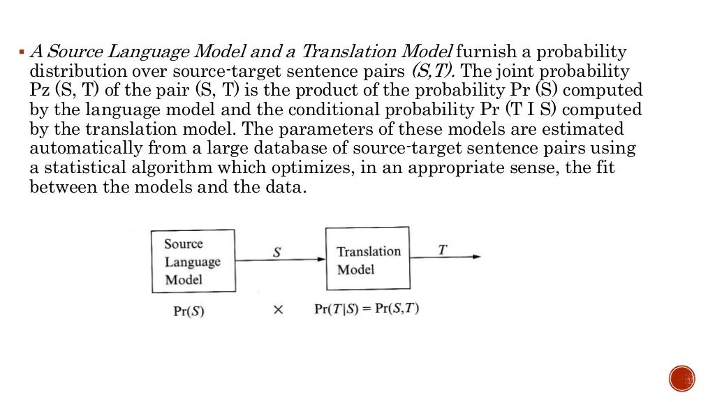 Statistical machine translation