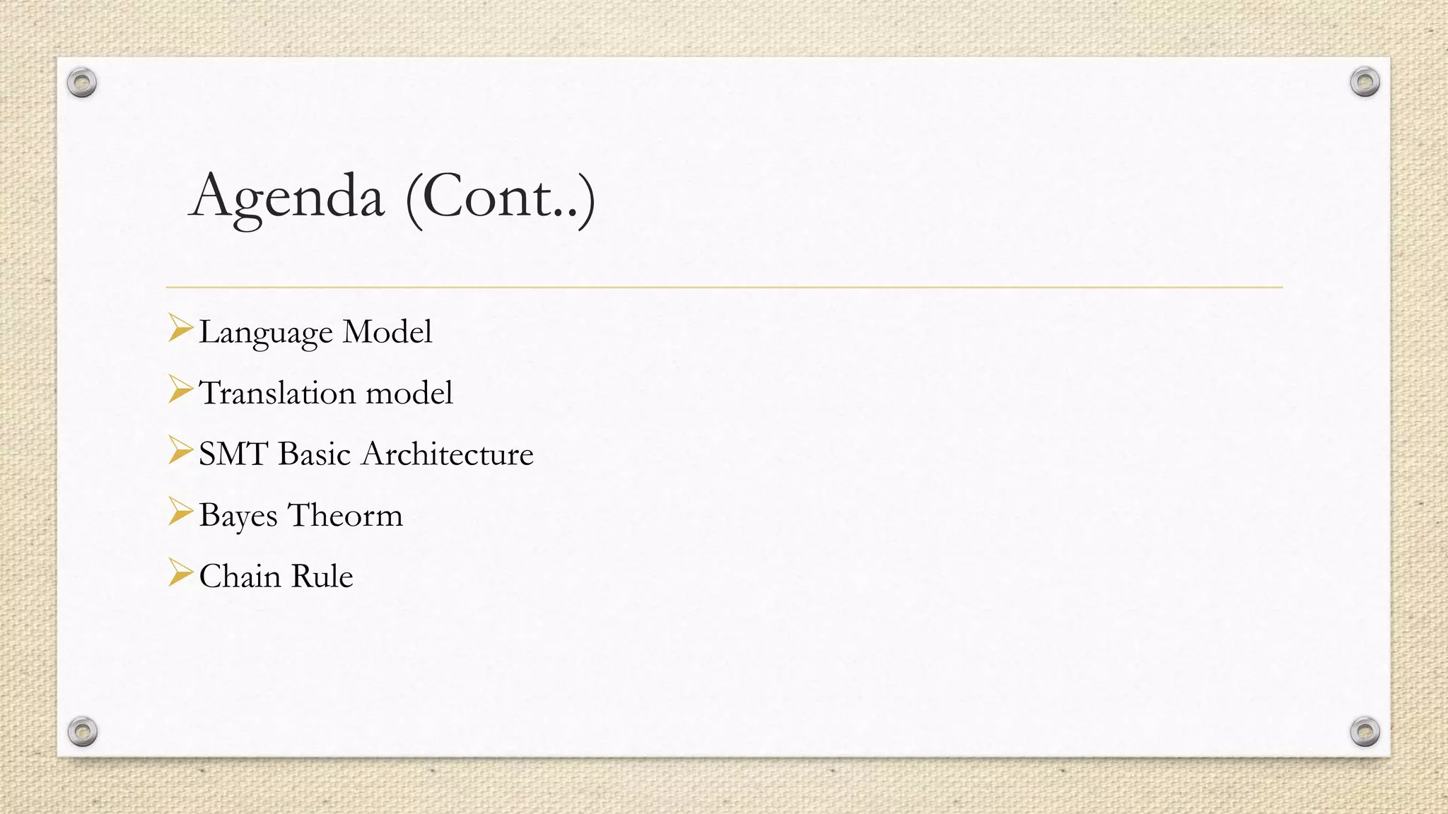 Statistical machine translation | PPTX