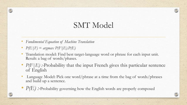 Statistical machine translation | PPTX
