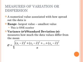 Statistical measures | PPT